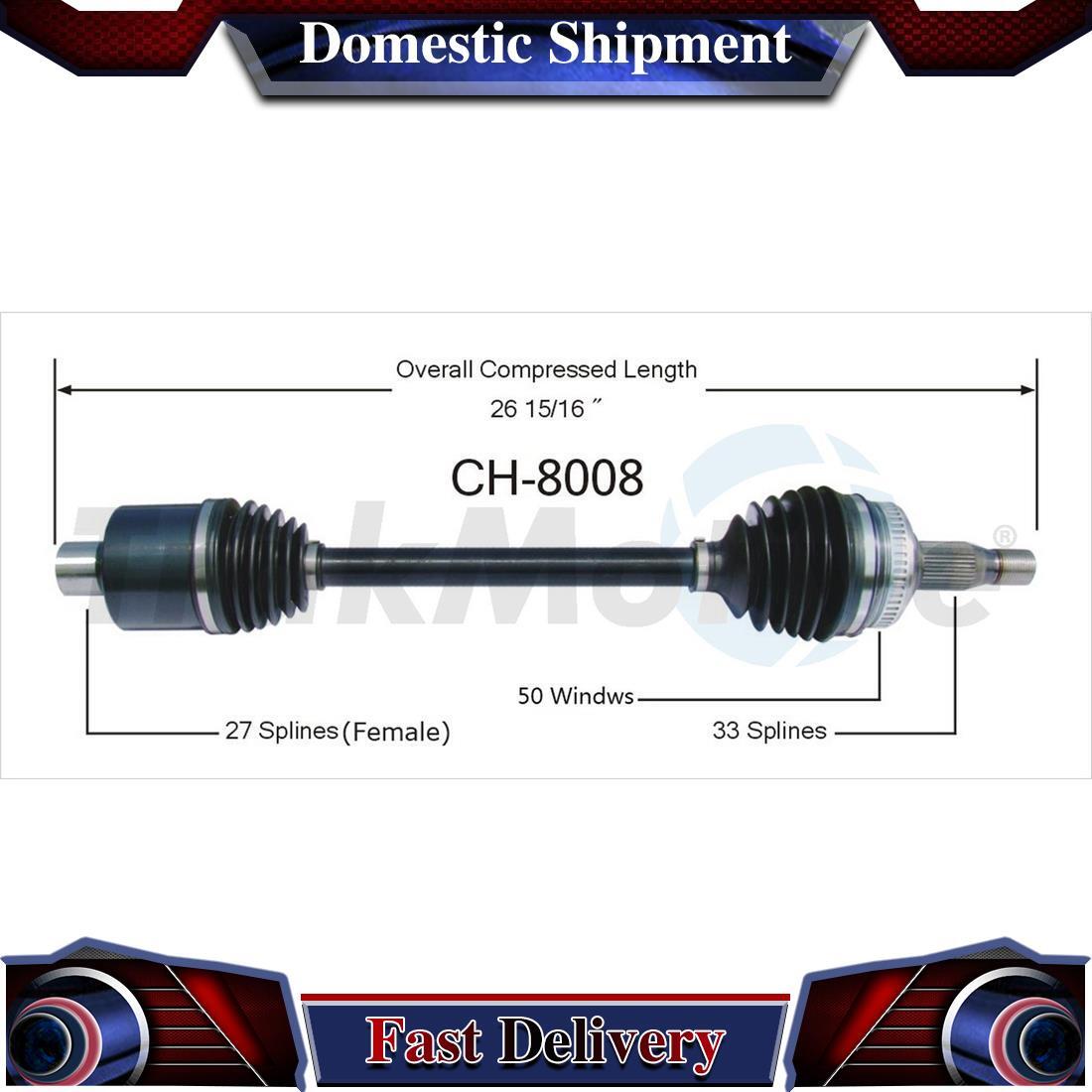 Front Left CV Axle Drive Shaft Joint Assembly For 1993 1994 1995 Dodge ...