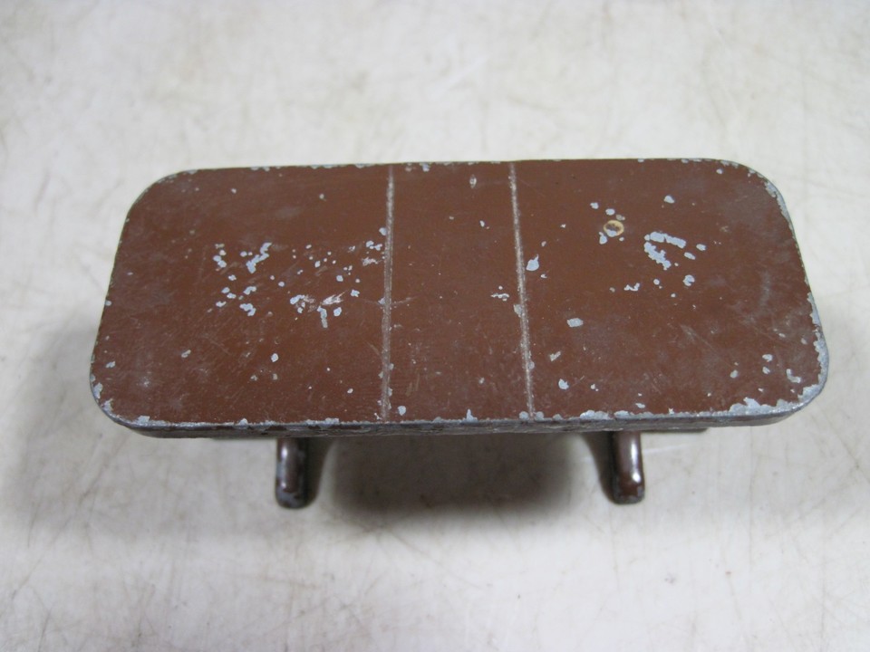 Vintage Antique Diecast Metal Tootsie Toy Dollhouse Dining Table Brown ...
