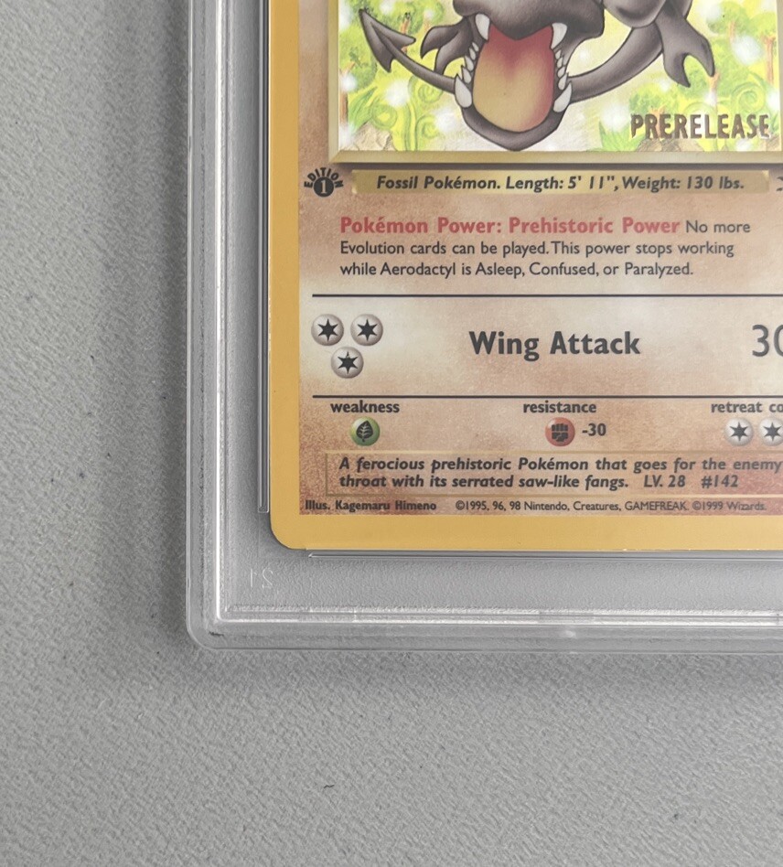 Aerodactyl 1st Edition RARE Prerelease POKEMON Card PSA 7 NM FOSSIL ...