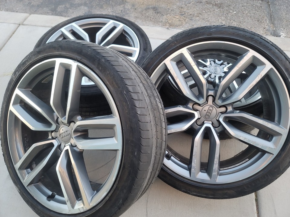 4) Used Audi SQ5 Grey Machined 21" Factory OEM Wheels Rims 2014-2017 ...