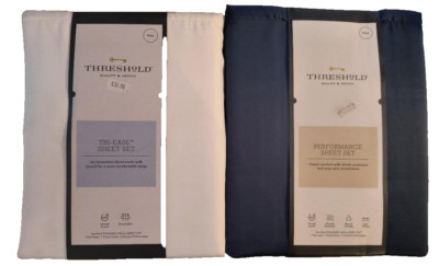 Threshold 500/400 Thread Count Tri-Ease & Performance Sheet Set- White ...