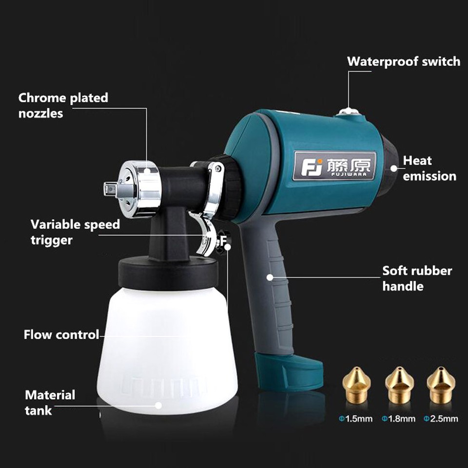 High Atomization Latex Paint Airbrush Paint Spray Gun Electric Painting ...