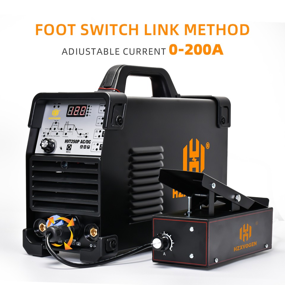 200A Tig Welder Aluminum AC/DC Pulse 110V/220V HF TIG Welding Machine ...