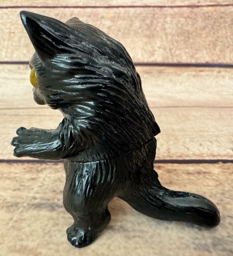 Max Toy Sofubi 2013 Micro Black Negora Nekoron Cat Kaiju Japan Vinyl ...
