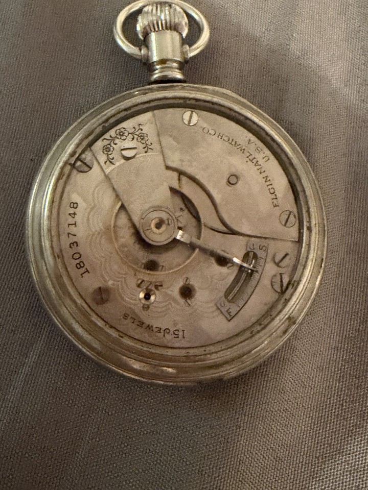 RARE!!! Elgin 18s Salesman Clear Back Pocket Watch NICE!!! | eBay
