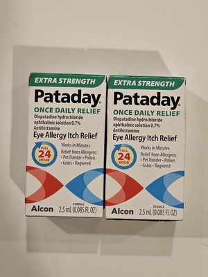 2 Boxes💧 Pataday, Once Daily Relief, Extra Strength Eye Drops, Exp ...