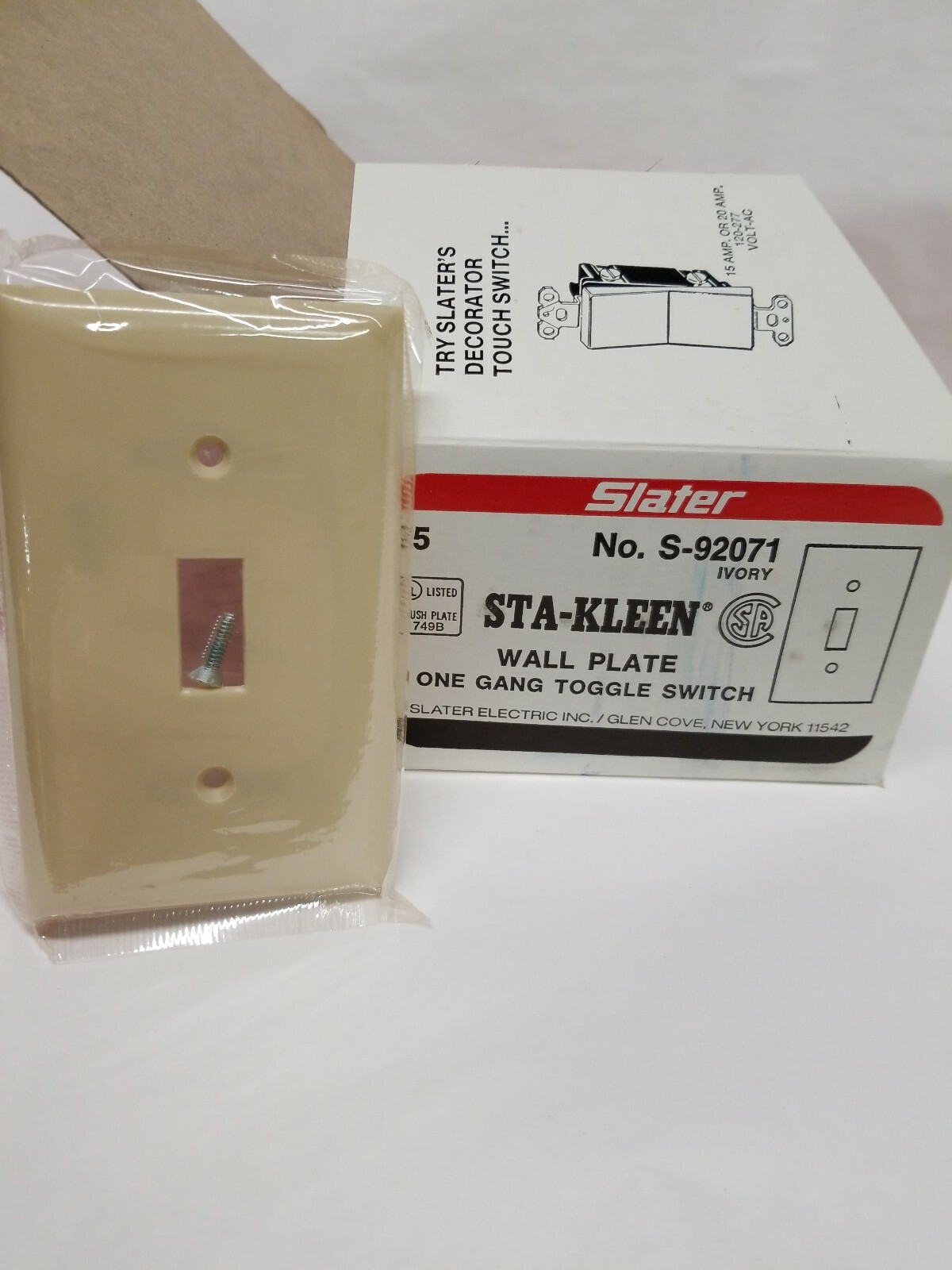 (25) Slater One Gang Ivory Bakelite Light Switch Wall Plate Covers USA ...