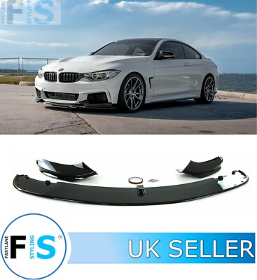 BMW 4 SERIES F32 F33 F36 3 PIECE FRONT DIFFUSER SPLITTER LIP SPOILER ...