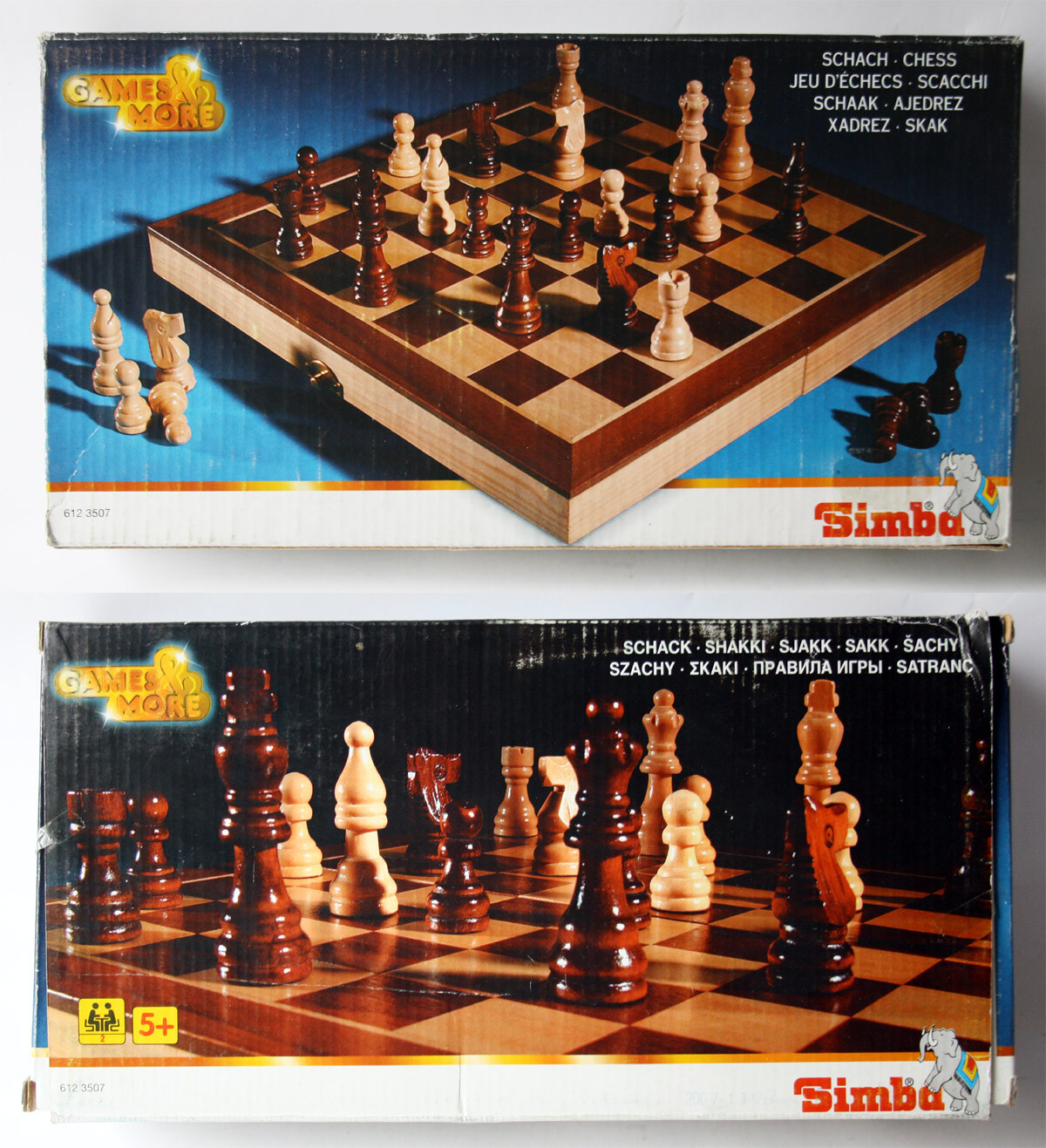 VINTAGE 90'S SKAKI CHESS SCHACH WOODEN BOARD GAME HIGH QUALITY SIMBA ...
