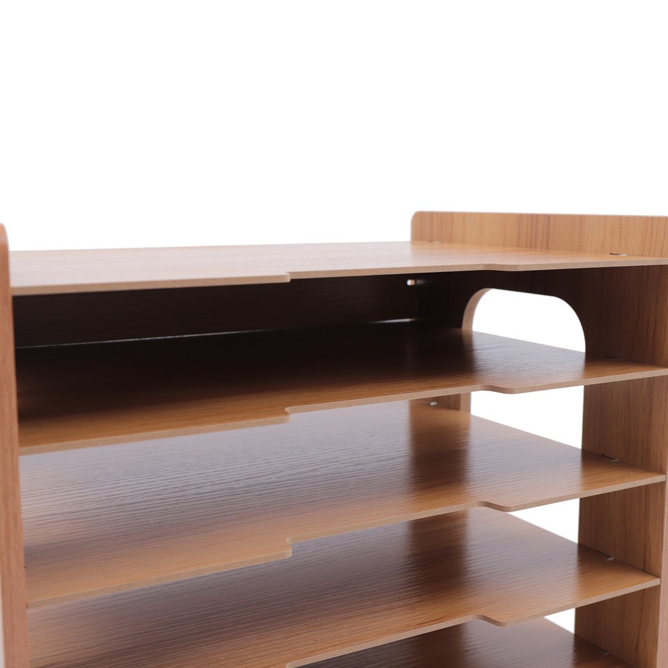 7 Tiers Desk File Organizer Holder Office A4 Paper Letter Tray Document ...