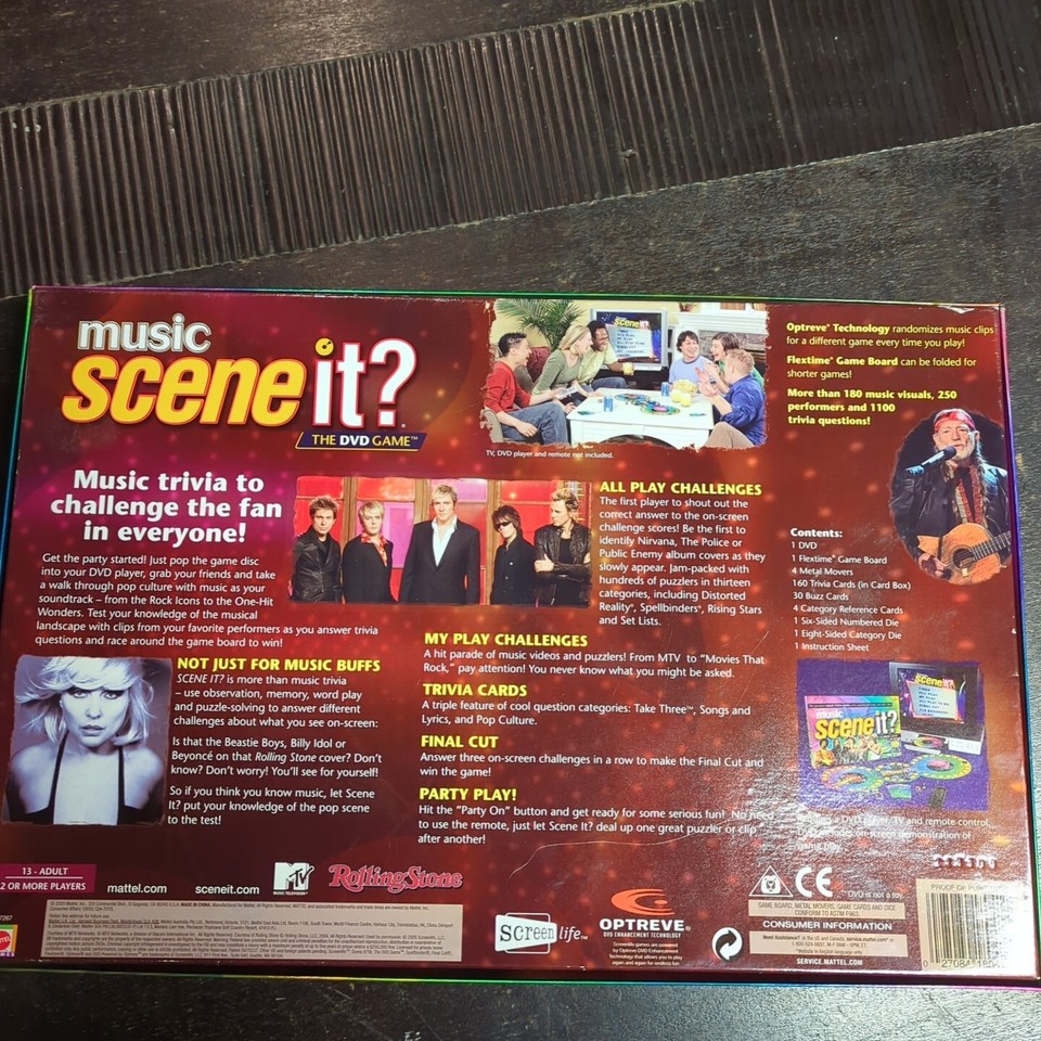 Scene It Music The DVD Game Brand New Sealed 2005 Board Game Music ...
