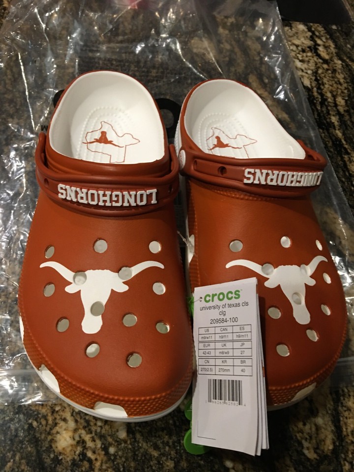 NEW Mens Crocs Texas Longhorns Clogs, size 9 shoes | eBay