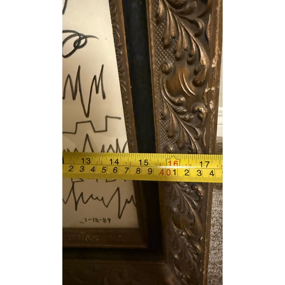 Framed Original Art EKG ECG Chart Drawing 1989 Unique Wall Decor | eBay