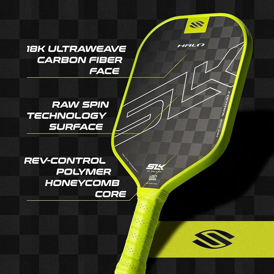 Selkirk SLK Halo Control Max 16mm Pickleball Paddle - 18k Raw Carbon ...