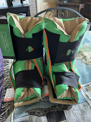 2 EHOB TruVue Heel Protector Boots Standard Size Green With Wedges | eBay