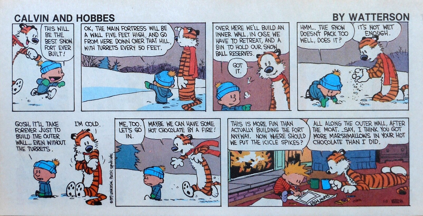 Calvin And Hobbes Snow Fort