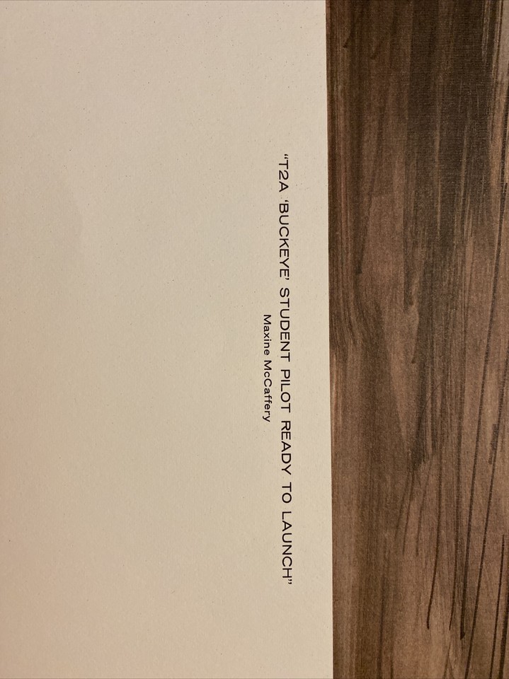 VTG PRINT T2A BUCKEYE STUDENT PILOT READY TO LAUNCH MAXINE McCAFFREY ...