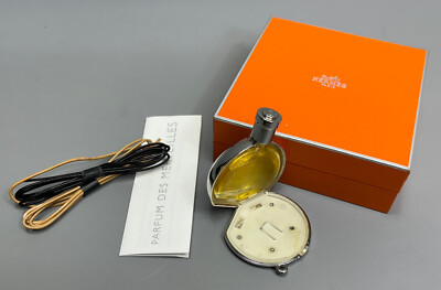 HERMES Palladium Perfume Bottle Necklace PARFUM DES HERMES Palladium Perfume Bottle Necklace PARFUM DES