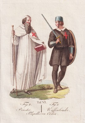 Knights Templar Priest Order Costume Engraving 1821 | eBay
