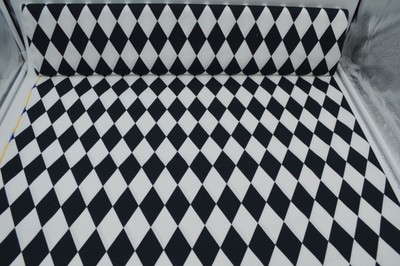 Rautenstoff schwarz-weiss Dominostoff Stoff mit Rauten schwarz weiß ...