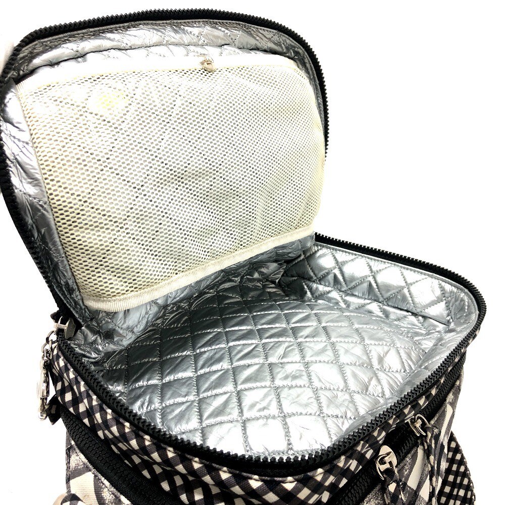 CHANEL Check CC Mark Cooler bag cold bag Shoulder Bag White/Black ...