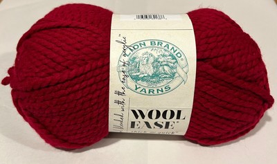 Lion Brand Yarns Wool Ease Yarn Red Super Bulky Yarn Cranberry Chunky ...