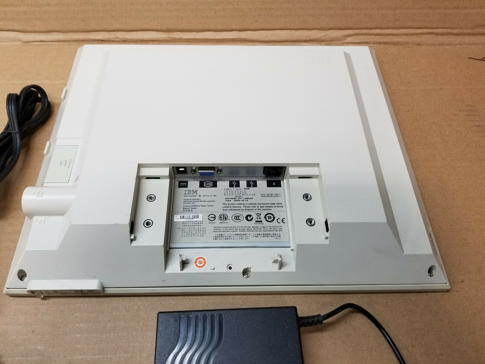 IBM 4820-5WB 15in Touchscreen Monitor With AC 30 Day Warranty | eBay