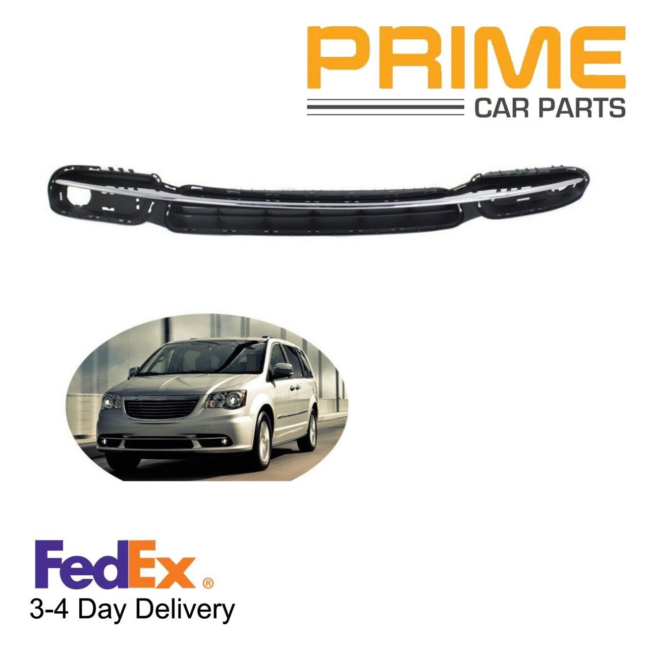 Front Bumper Grille CH1036117 For 2011-2016 Chrysler Town & Country 4 ...