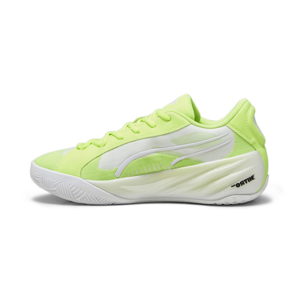 Puma All-Pro Nitro 37907905 Mens Green Leather Athletic Basketball ...