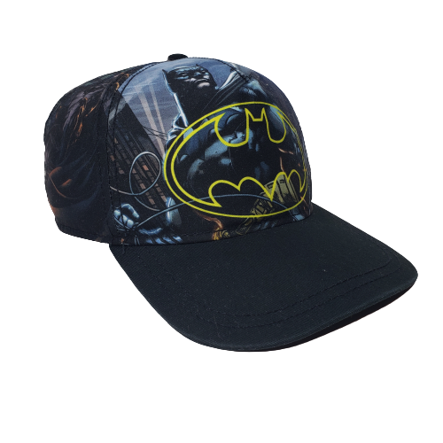 DC Comics Batman Snap Back Hat Youth Adjustable Black All Graphic Flat ...