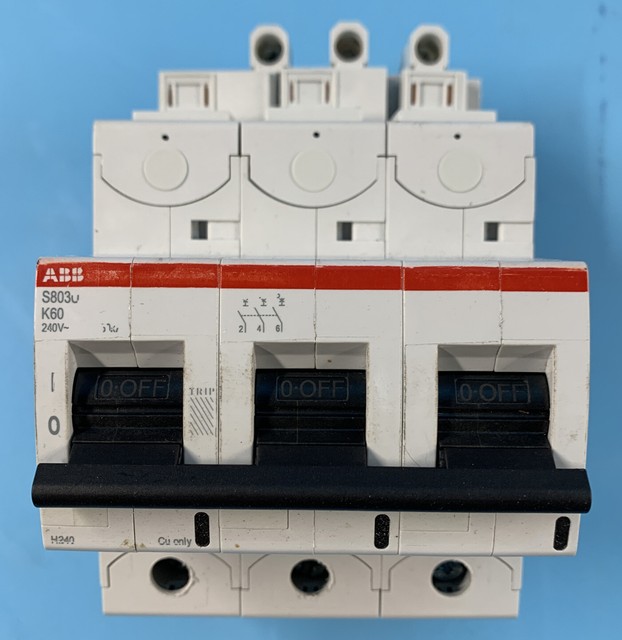 ABB Pl703u-k60l Mini Circuit Breaker ProLine 3 Pole 60 a 240vac K Curve ...