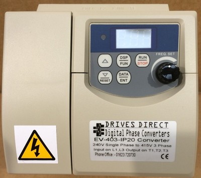 3 HP 240V to 415V DIGITAL PHASE CONVERTER for 3 Phase 415V Workshop ...