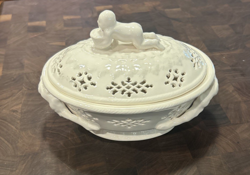 Royal Creamware Masterpieces Oval Bowl Pierced Design with Handles ...
