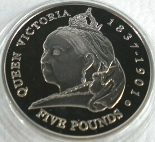 QUEEN VICTORIA £5 1837-1901 PROOF 2001 BAILIWICK OF GUERNSEY £5 COIN IN ...
