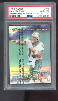 1999 Topps Finest Prominent Figures #PF2 Dan Marino PSA 10 Graded ...