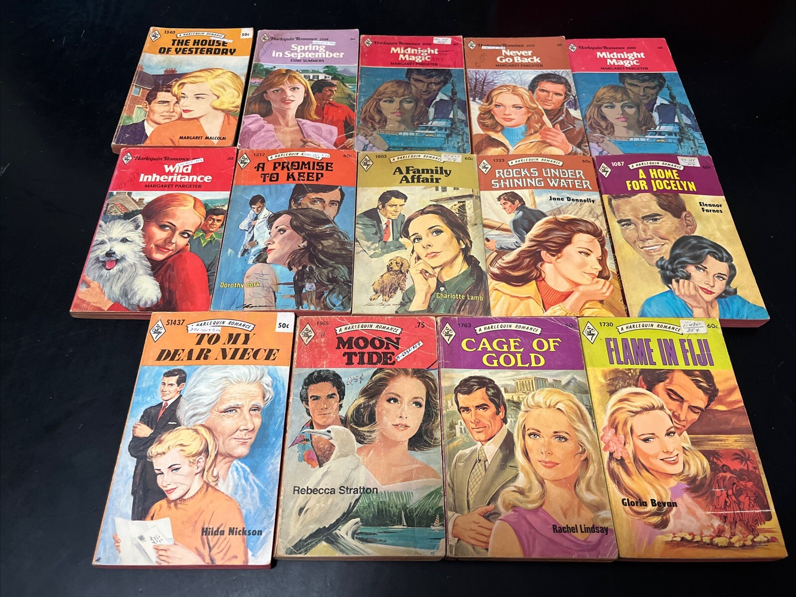 Lot of 14 Vintage Harlequin Romance Books 1970's Red Page Edges Lot#34 ...
