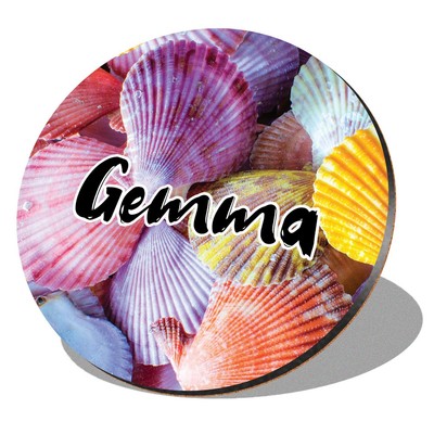 1 x Round Coaster - Name Gemma Sea Shells Lettering #265755 | eBay UK