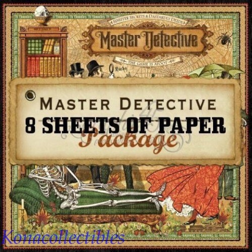 Graphic 45 Master Detective 12x12 Paper Collection 8 different New ...