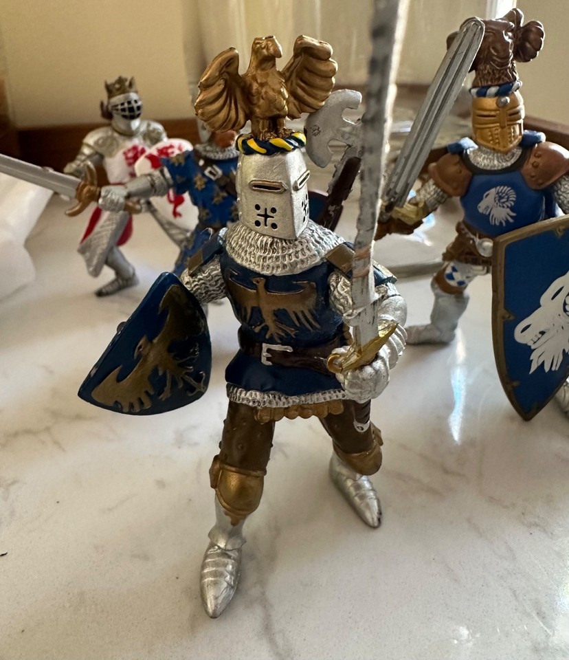 PAPO 2002 Knights Medieval Figures Lot 4 Toy Soldiers Shields | eBay
