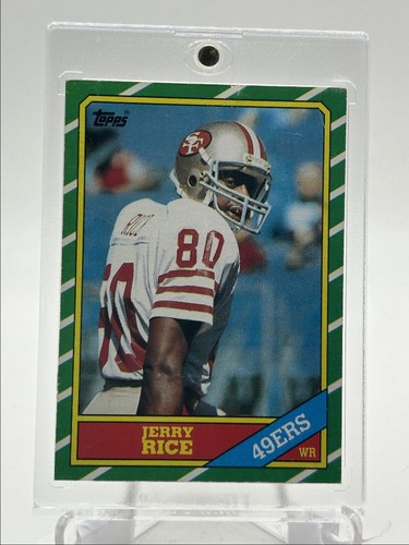 JERRY RICE 1986 TOPPS FOOTBALL ROOKIE SAN FRANCISCO 49ERS #161 RC Q1518 ...
