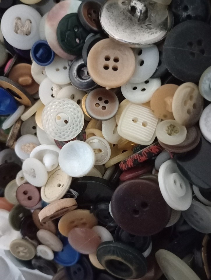 Antique Vintage Buttons Mixed Lot 15.5 Lbs Very Old Buttons Bakelite ...
