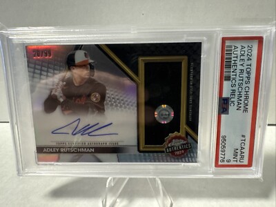 2024 Topps Chrome Authentics Relic Auto 20/99 Adley Rutschman PSA 9 Pop ...