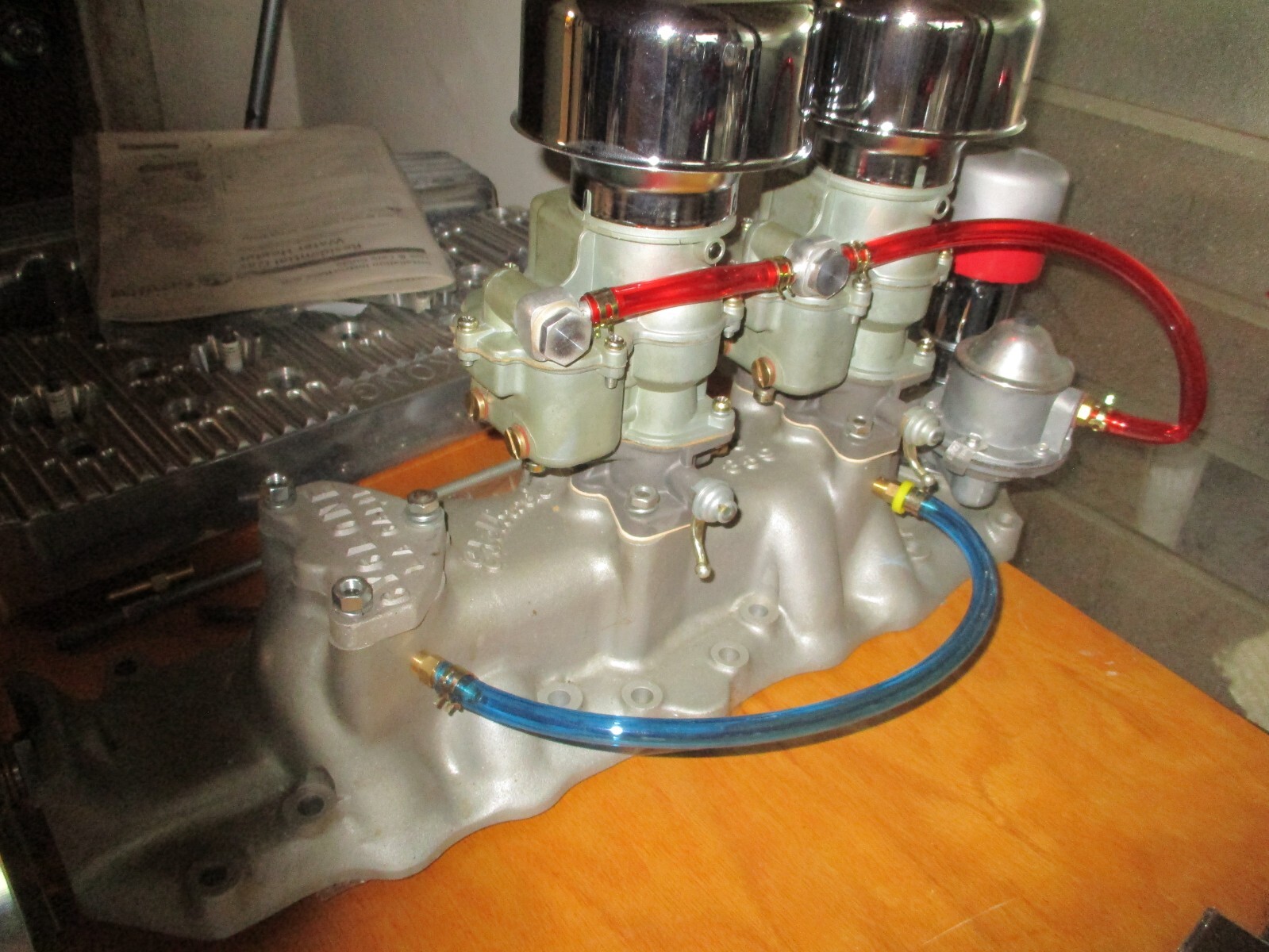 flathead ford 2x2 carb's 1932-1948 aluminum intake | eBay