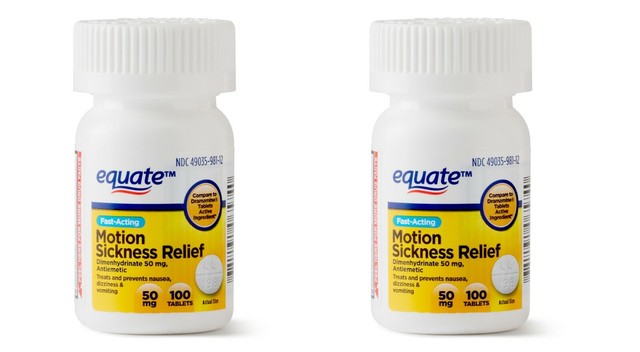 **2 pack** Equate Fast Acting Motion Sickness Relief tablet, 50mg,100 ...