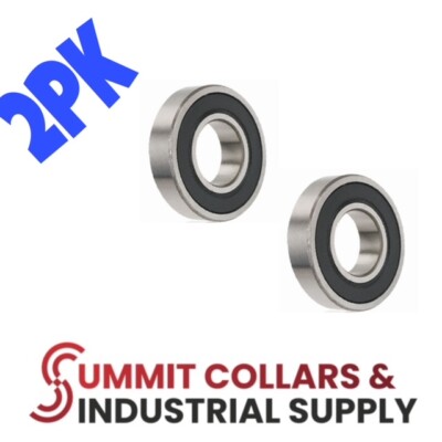 (2 EACH) 1628-2RS SEALED BALL BEARING 5/8 ID X 1-5/8 OD X 1/2 W ** SAME ...