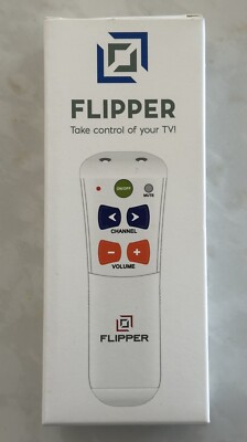 New Flipper Universal TV Remote Big Buttons Senior Friendly Two Device ...