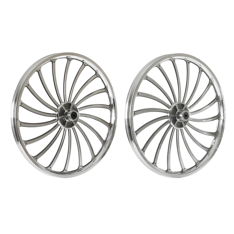 20" Bicycle Wheel Rims Set 18 spokes Rear & Front Silver Wheelset ...