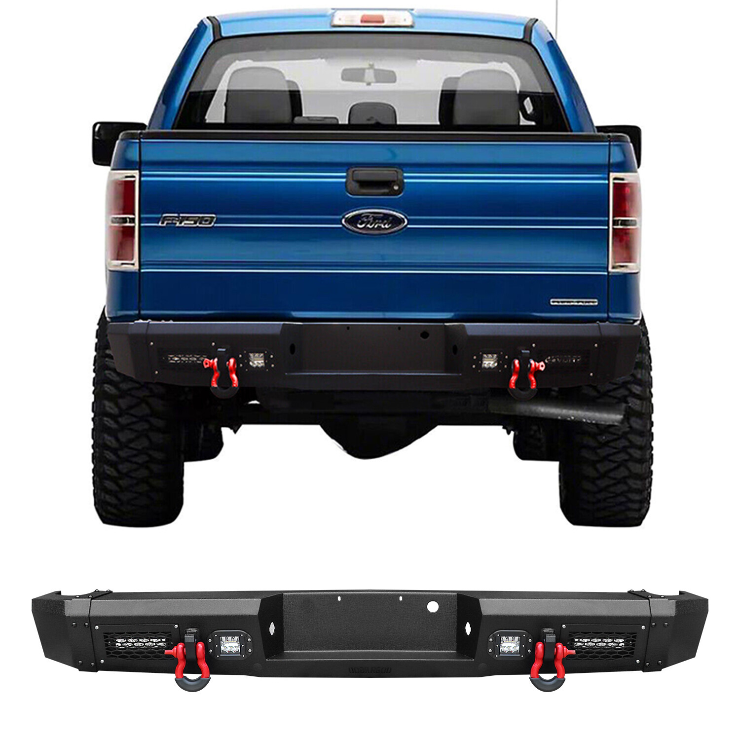 Fits 2010-2014 Ford F-150 SVT Raptor Steel Front Rear Bumper w/Winch ...