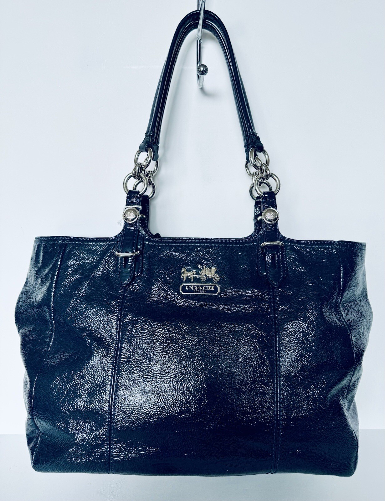 COACH Madison Mia Patent Leather Tote Shoulder Bag Na… - Gem