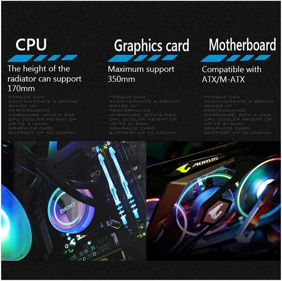 SHADOWCORE Computer Case ATX/M-ATX PC Game Case-USB3.0/USB 2.0×2 | eBay UK